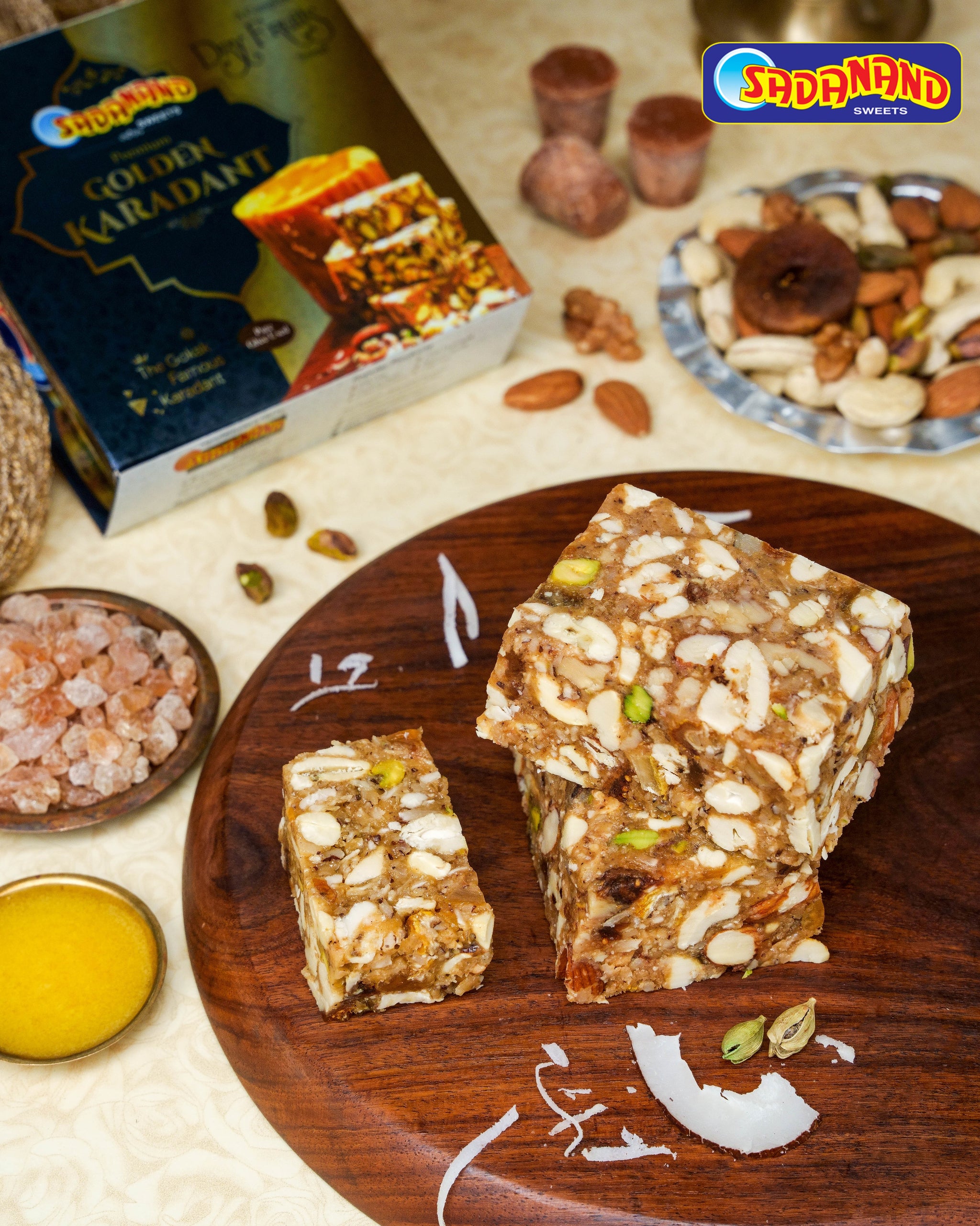 Premium Golden Karadant – SADANAND SWEETS
